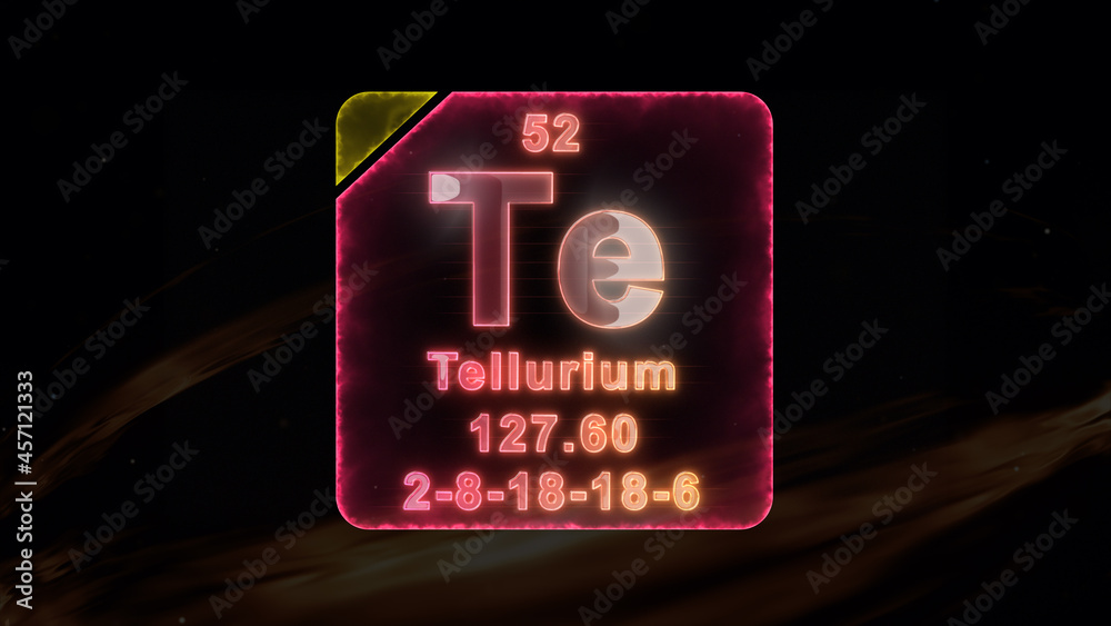 Tellurium The Modern Periodic Table Element Stock Illustration | Adobe ...