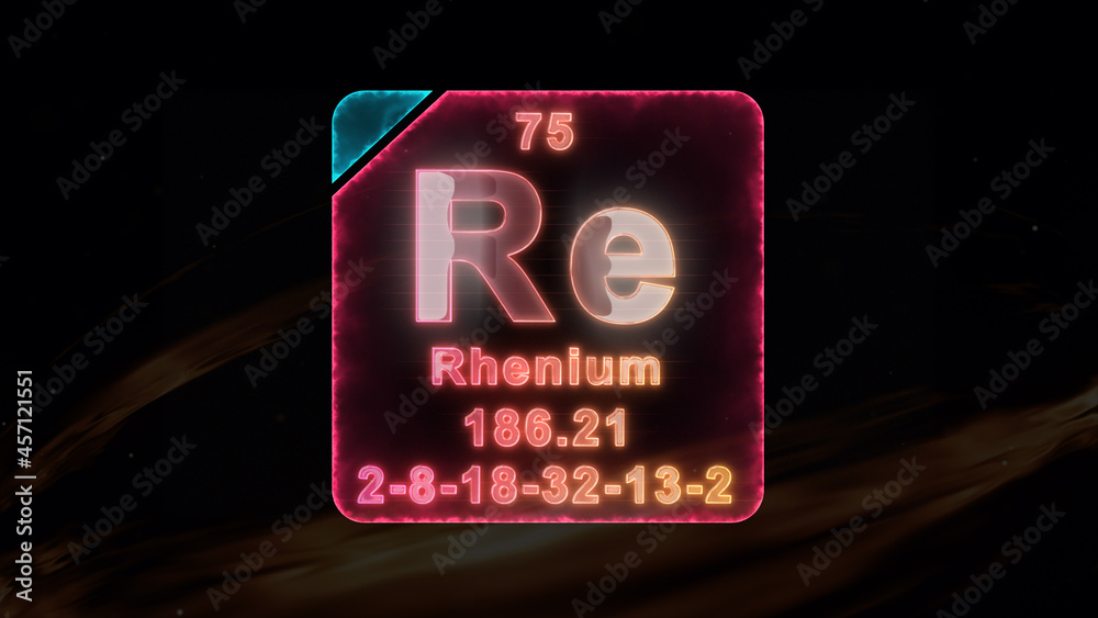 Rhenium The Modern Periodic Table Element Stock Illustration | Adobe Stock