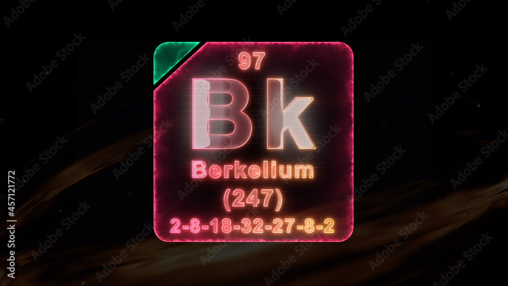 Berkelium The Modern Periodic Table Element Stock Illustration | Adobe ...