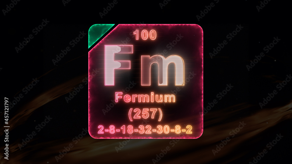 Fermium The Modern Periodic Table Element Stock Illustration | Adobe Stock