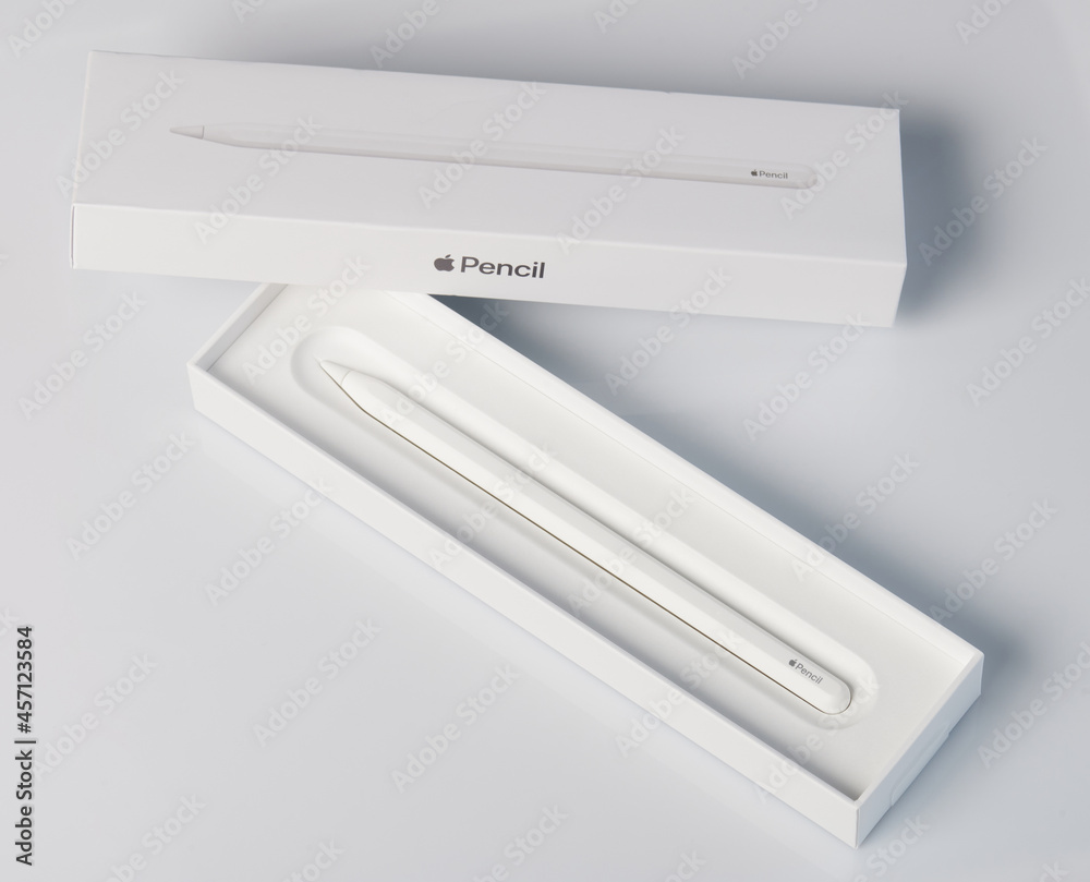 Apple pencil in box Stock-Foto | Adobe Stock