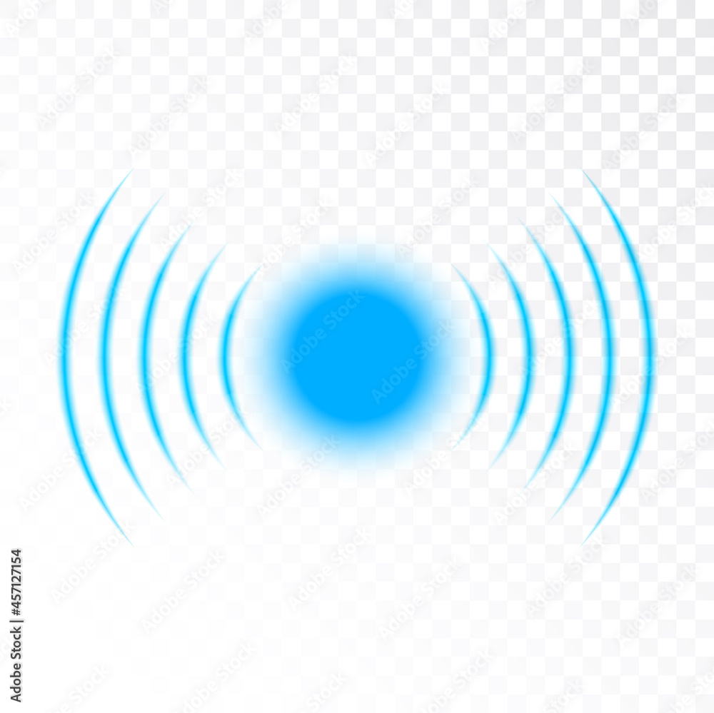 SIgnal sound wave icon circle. Pulse vector sonic digital graphic noise ...