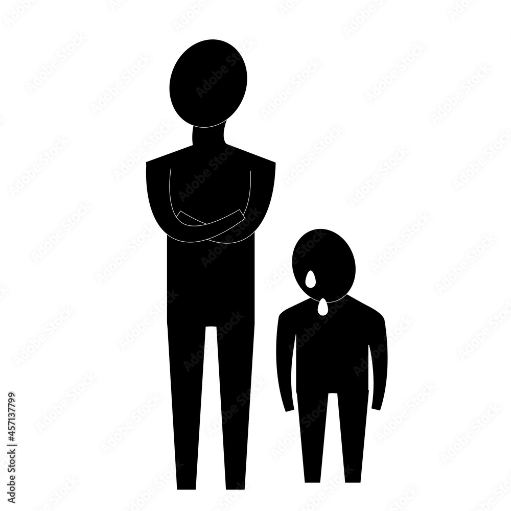 Infographics abusive parent not paying attention to crying child ...