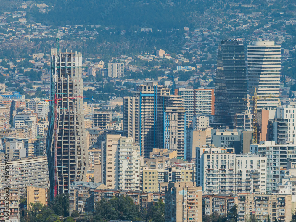 old soviet buildings. old urban residential houses. soviet city ...