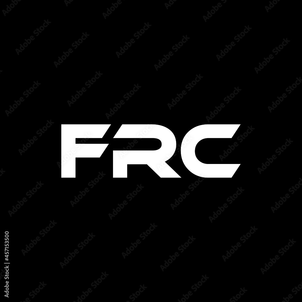 FRC letter logo design with black background in illustrator, vector ...