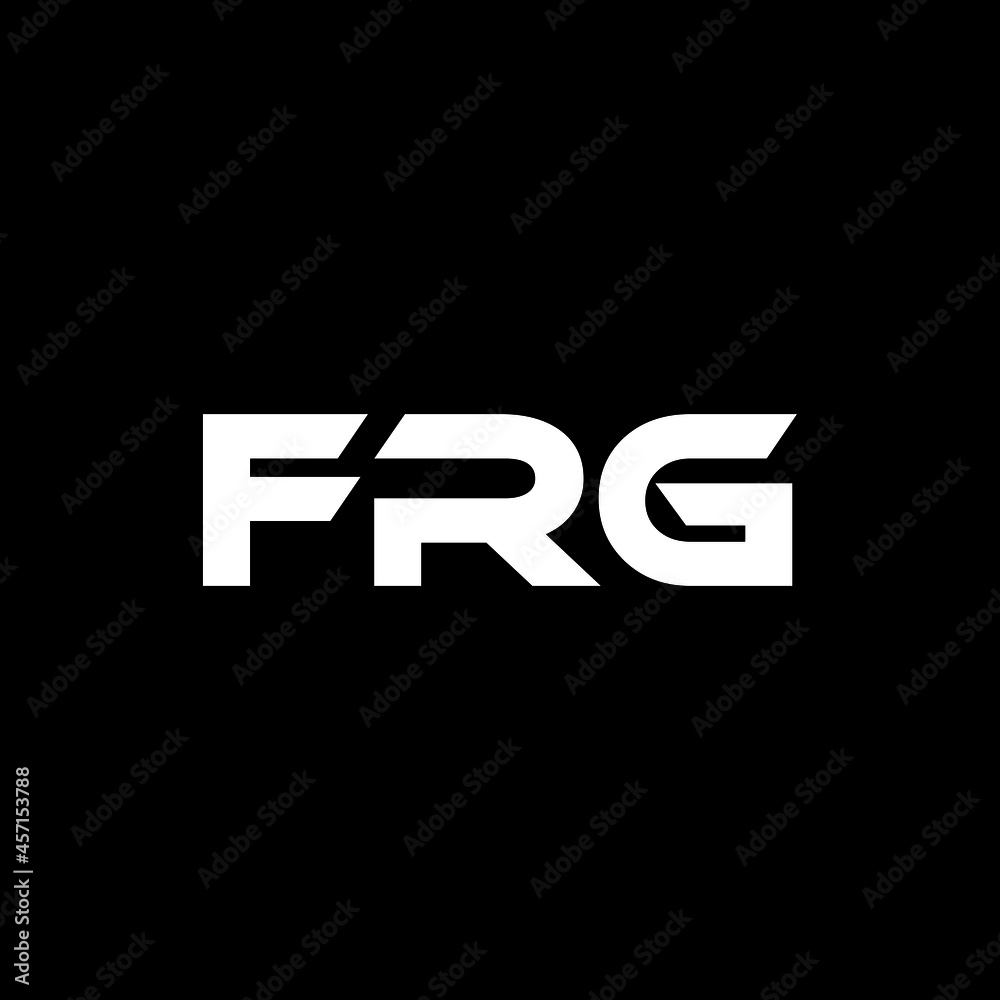 FRG letter logo design with black background in illustrator, vector ...