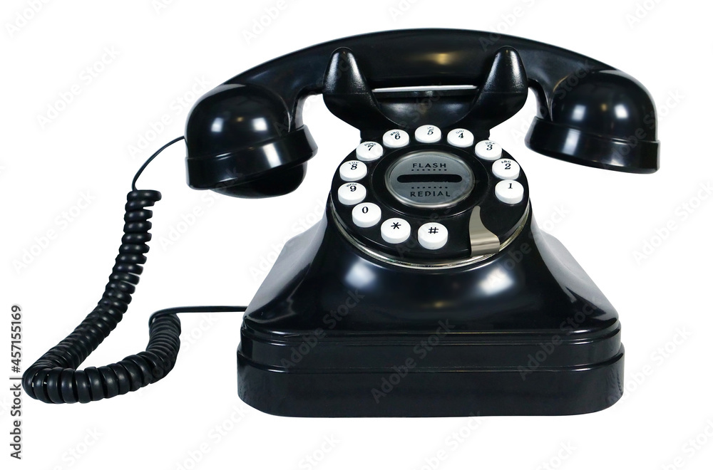 Retro telephone communication in the 90s. Classic Vintage Old Fashioned ...
