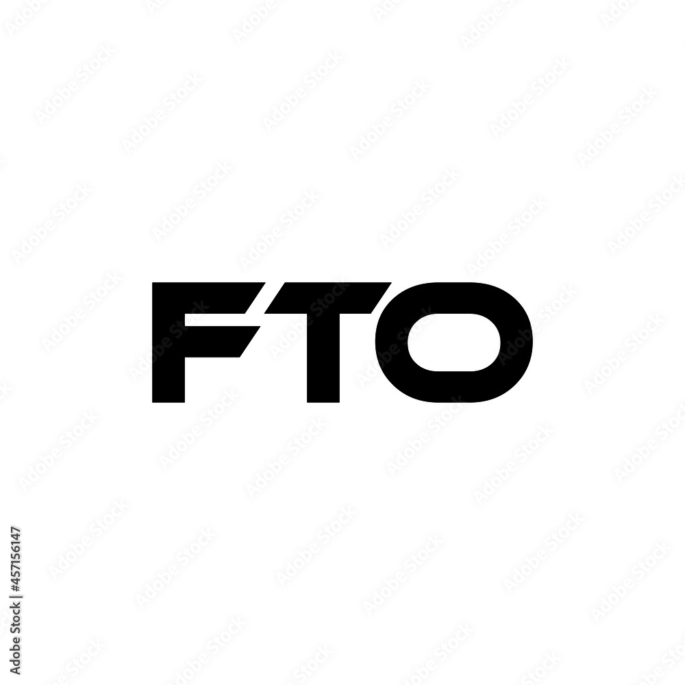 FTO letter logo design with white background in illustrator, vector ...