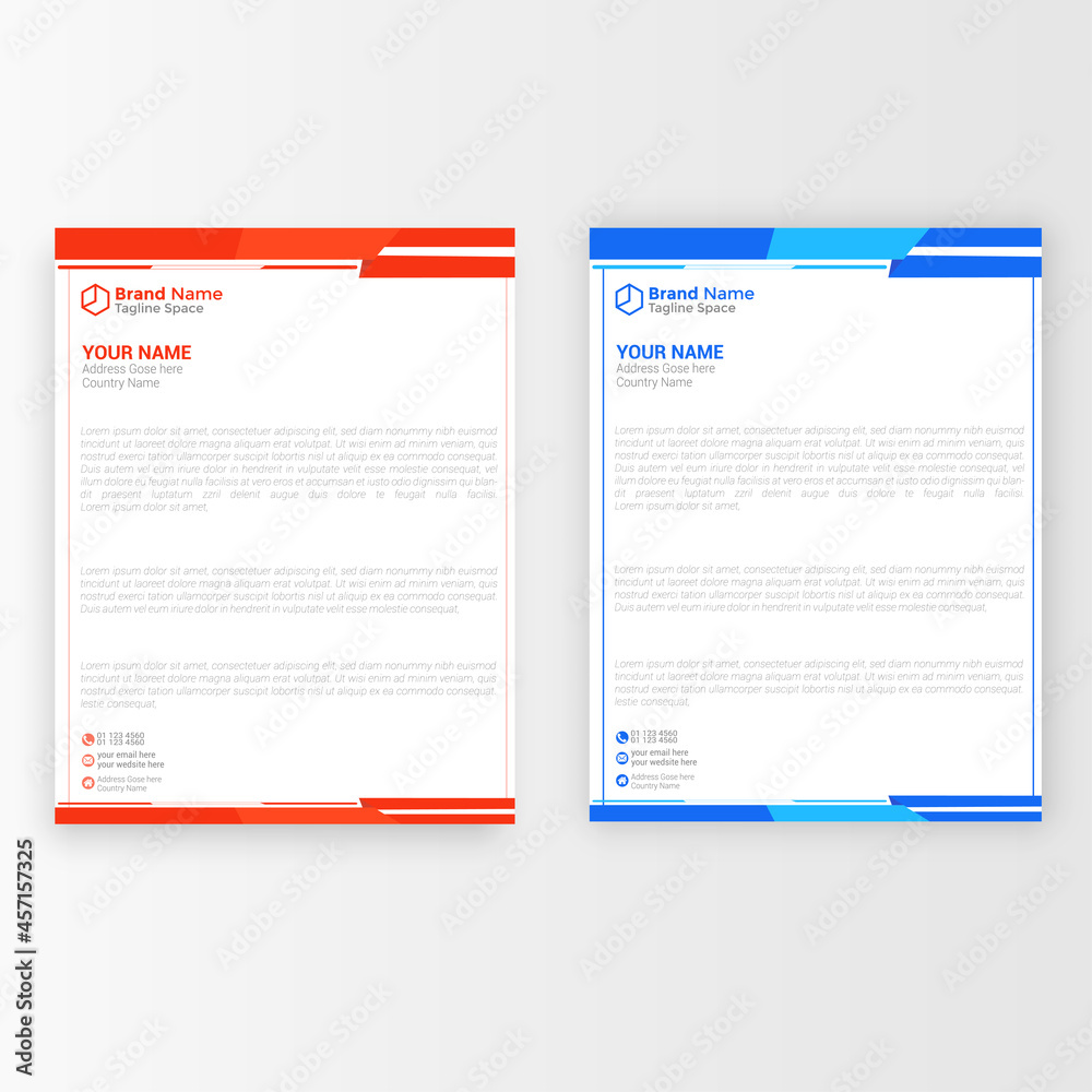 Abstract Letterhead Design. Modern Business Letterhead Design. Creative ...