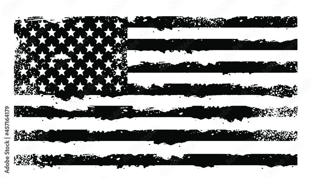 USA Flag. Distressed American flag with splash elements, flag of ...