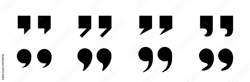 Quote marks vector collection. Citation symbols set Stock Vector ...