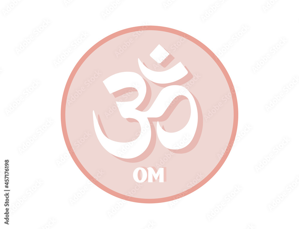 Om symbol of Hinduism. Religious sign of Buddhism. Stock Vector | Adobe ...