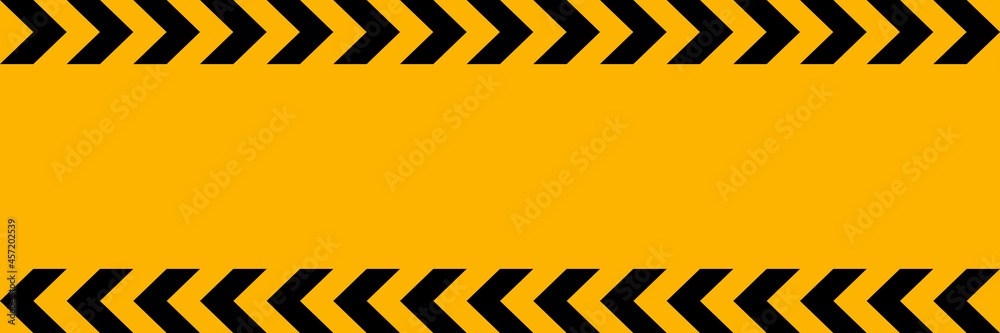 horizontal black and yellow no entry sign background with blank Stock ...