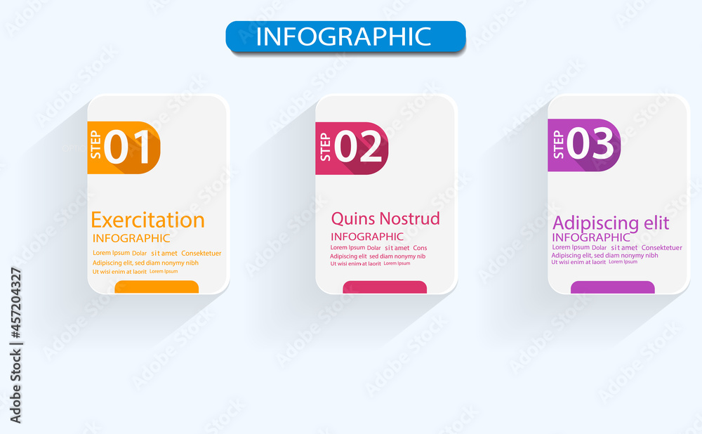 Vector Infographic label design template with icons and 4 options or ...