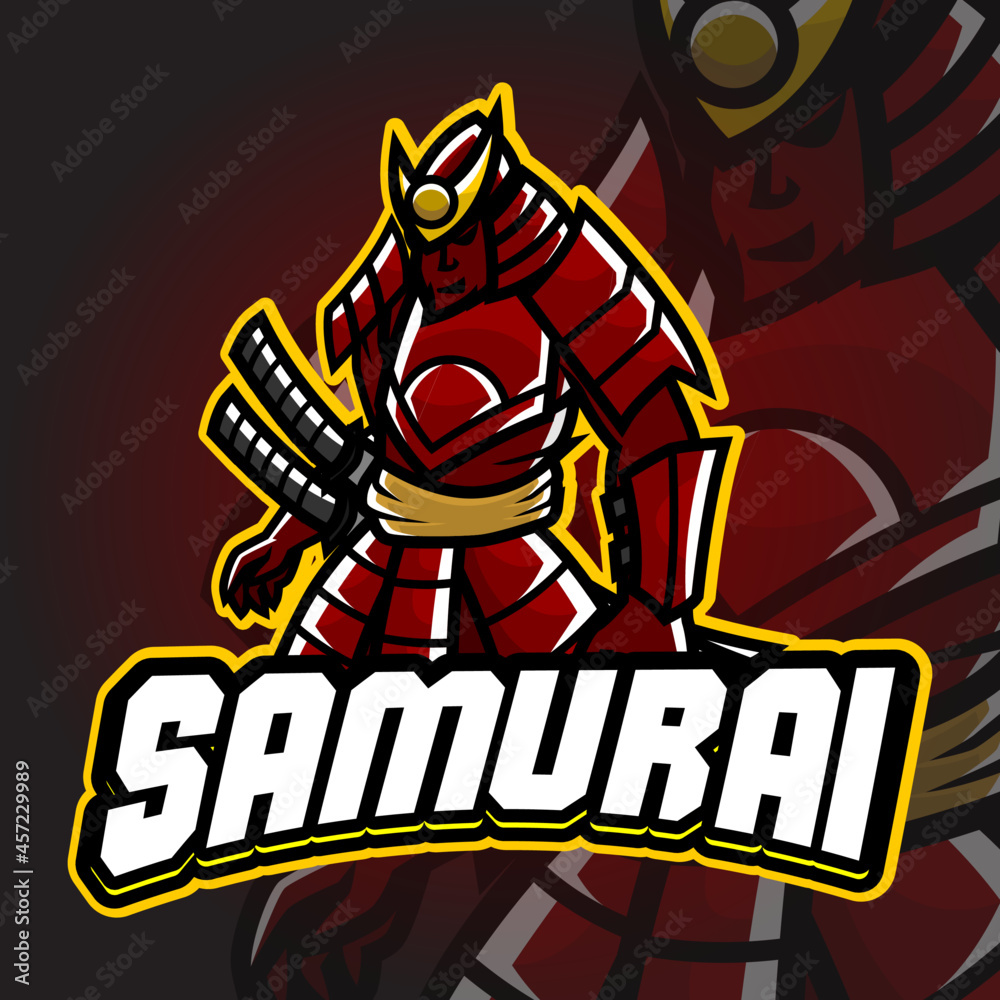 Samurai Esport logo Stock Vector | Adobe Stock