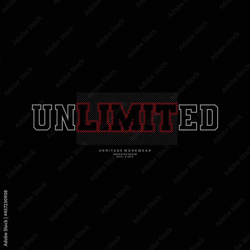 unlimited typography graphic design, for t-shirt prints, vector ...