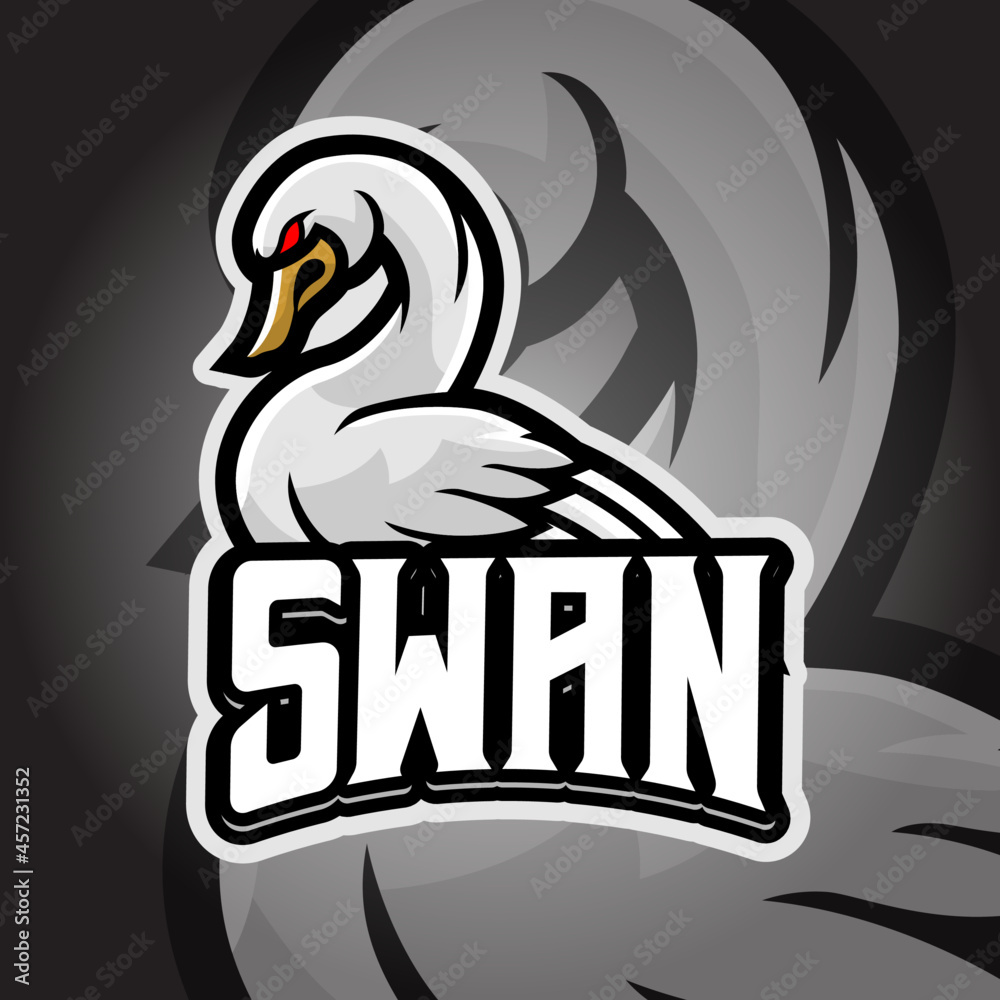 Swan Esport logo Stock Vector | Adobe Stock