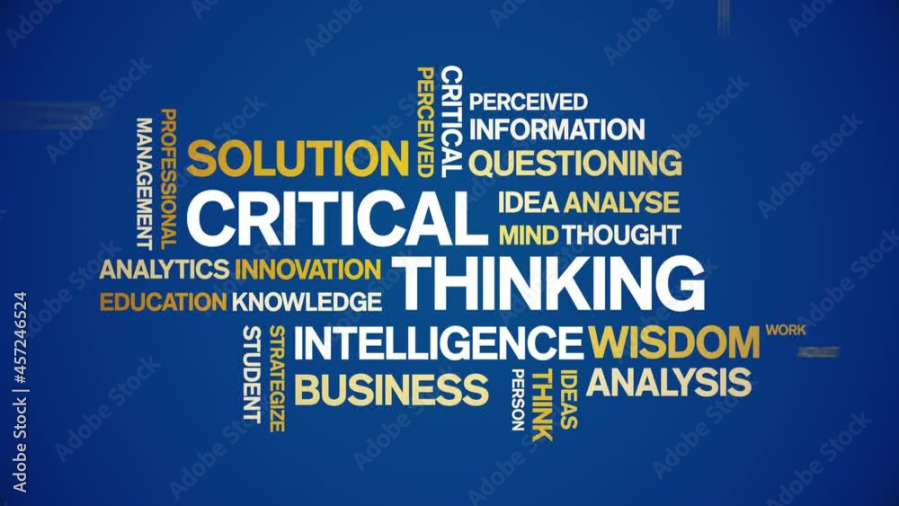 critical thinking Animated tag word cloud;text design animation ...