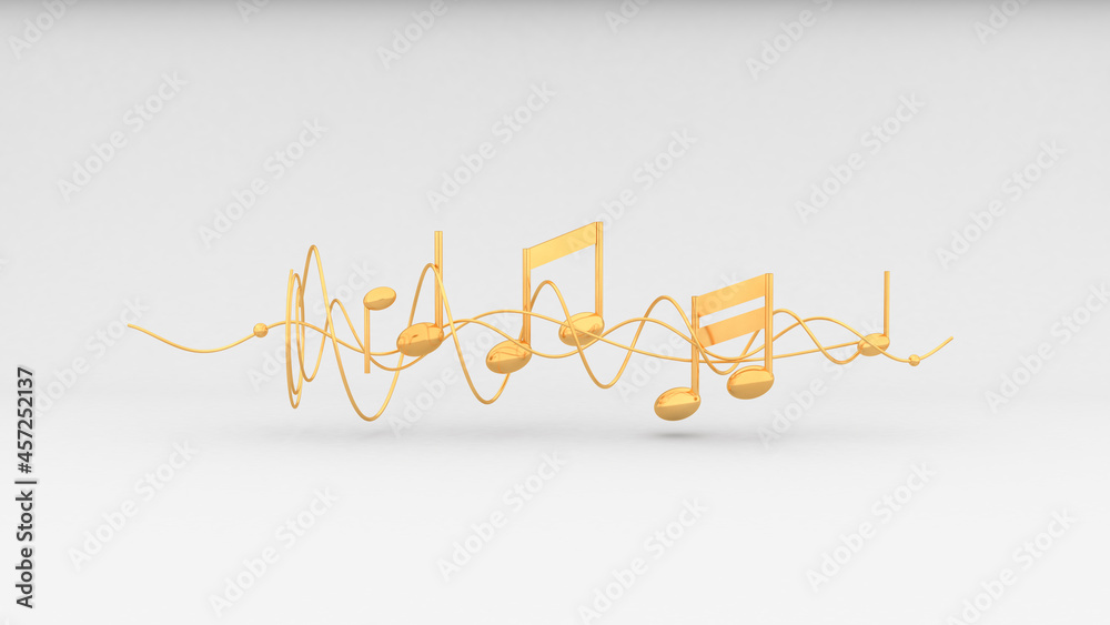 Gold Music Notes Wallpaper