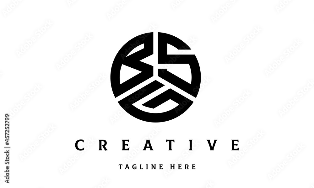 BSG creative circle three letter logo Stock Vector | Adobe Stock