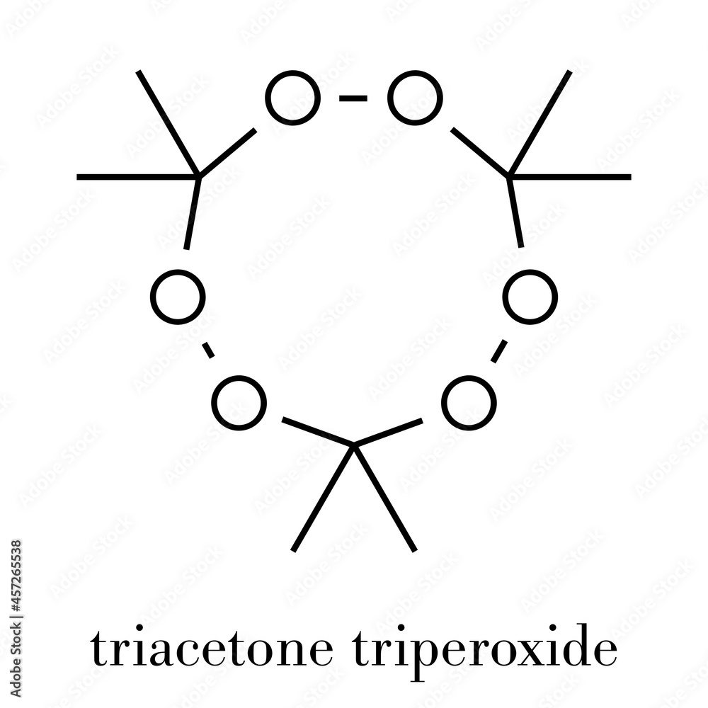 Vetor de Triacetone triperoxide (TATP, acetone peroxide) explosive ...