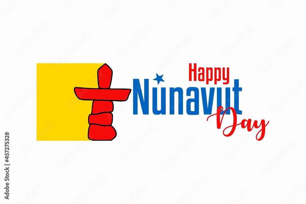 Nunavut Day. Holiday concept. Template for background, banner, card ...