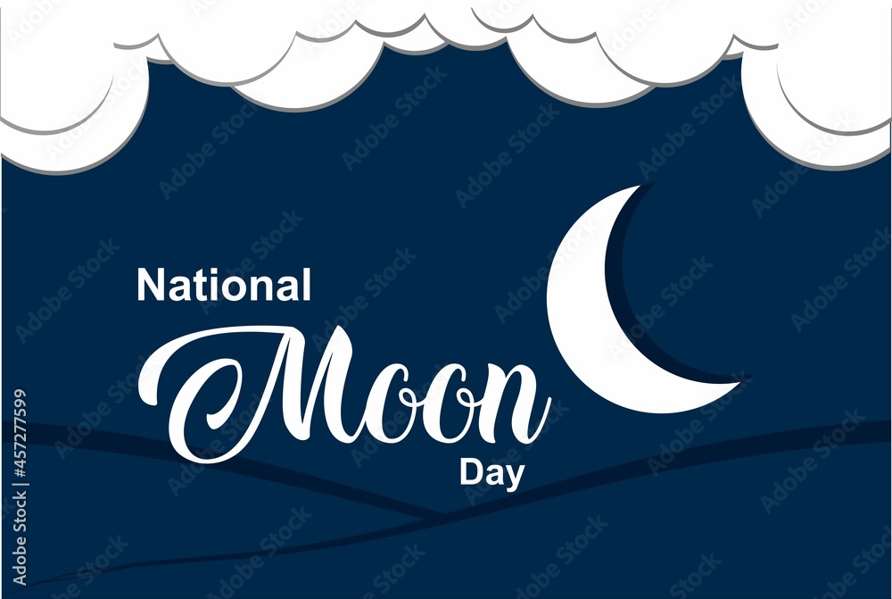 National Moon Day. Holiday concept. Template for background, banner ...