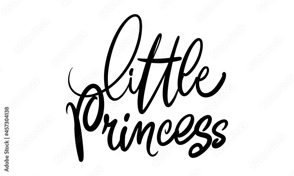 Little Princess lettering design. Feminine calligraphy. Vector ...