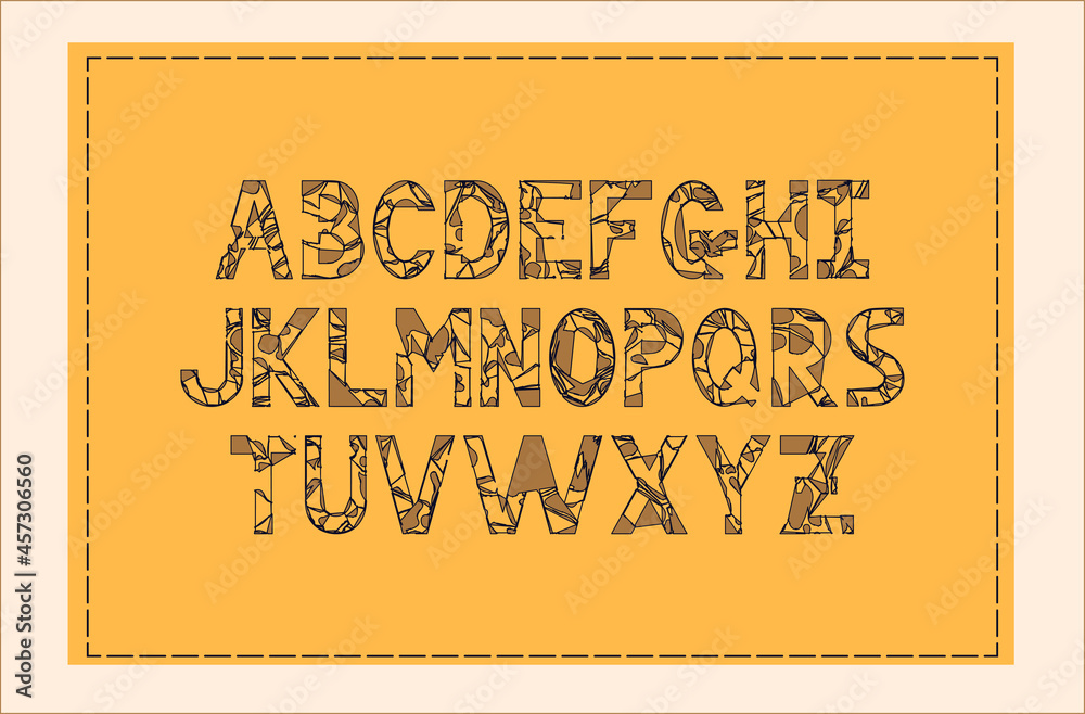 Vetor de Font Thread. Abc letters for different design. Sew font. Latin ...