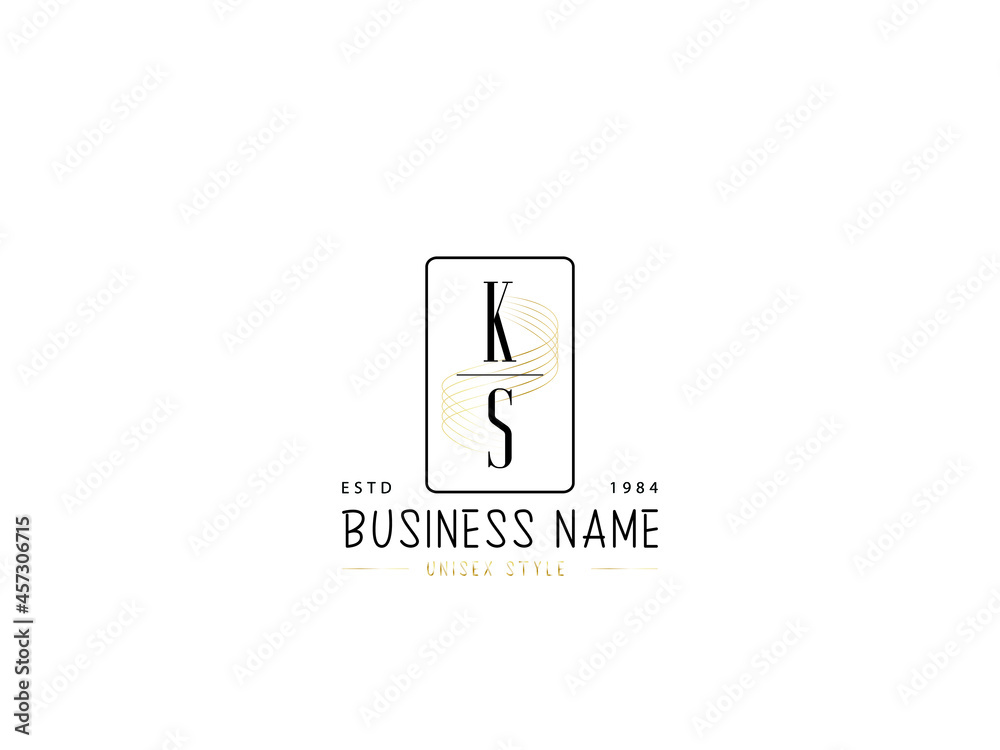 Letter KS Logo, Minimal ks logo icon design for wedding, fashion ...