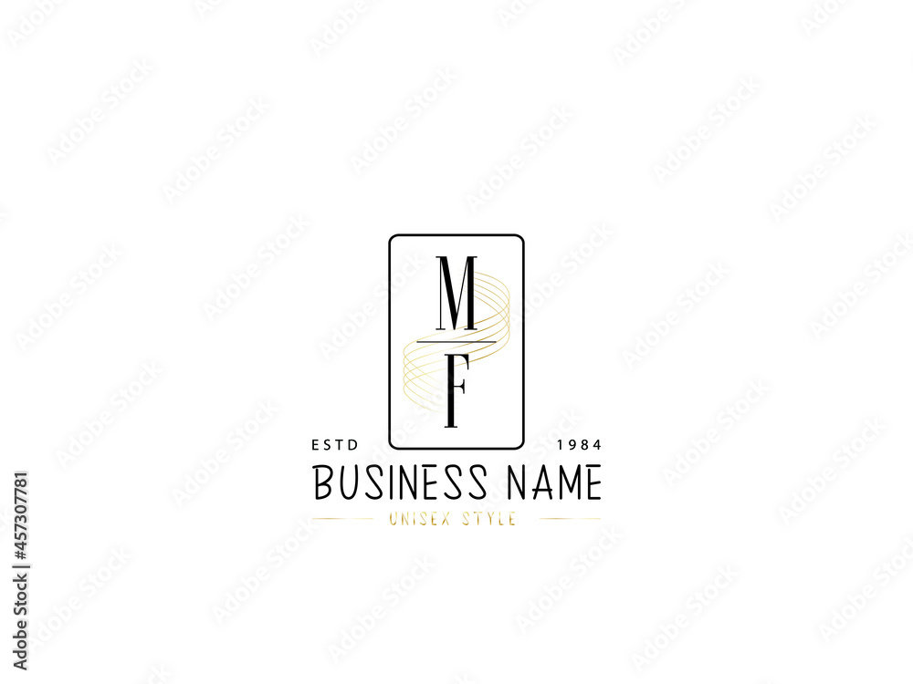 Letter MF Logo, Minimal mf logo icon design for wedding, fashion ...