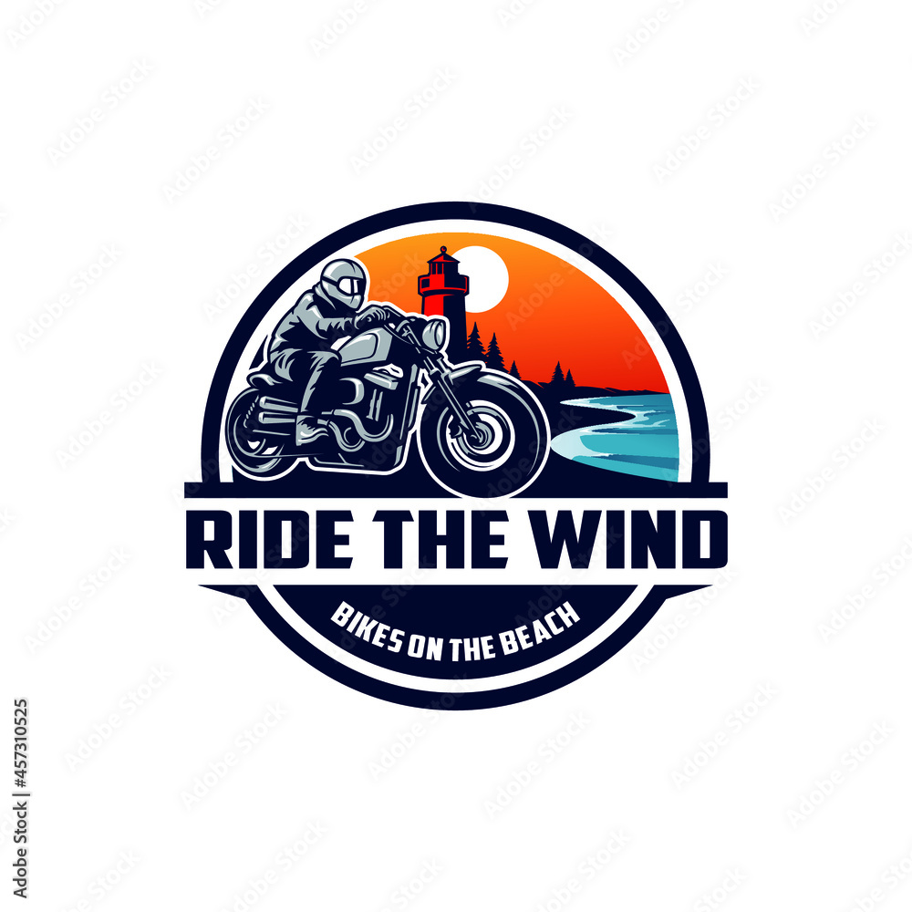 motorcycle biker isolated logo vector Stock Vector | Adobe Stock