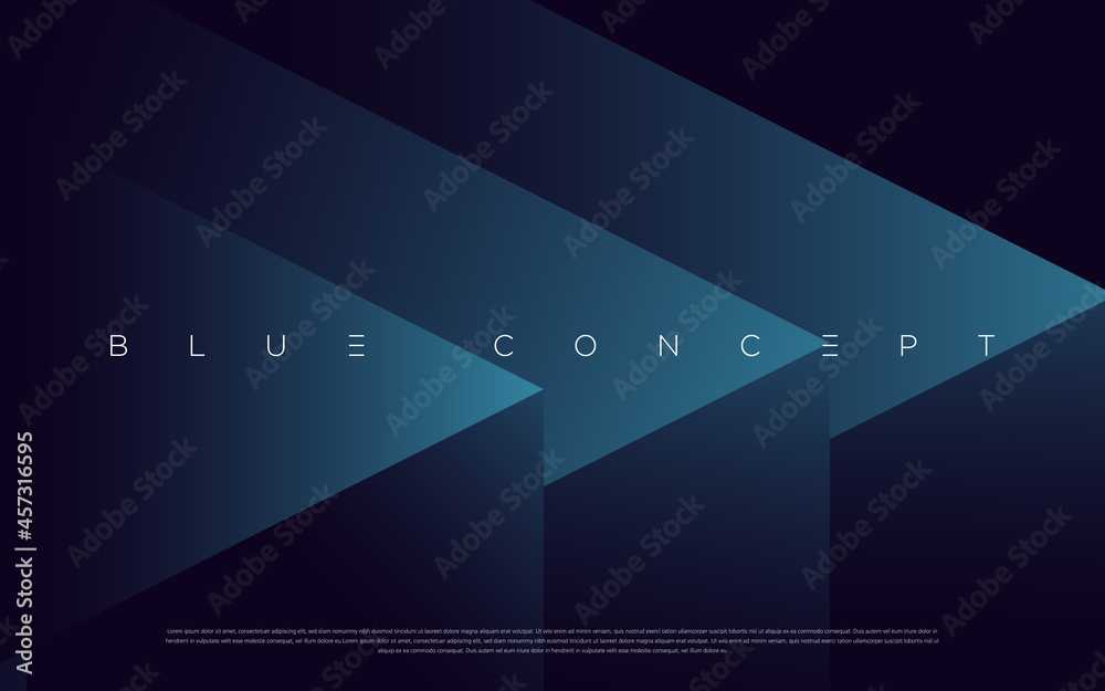 Premium blue abstract background concept with luxury geometric dark ...