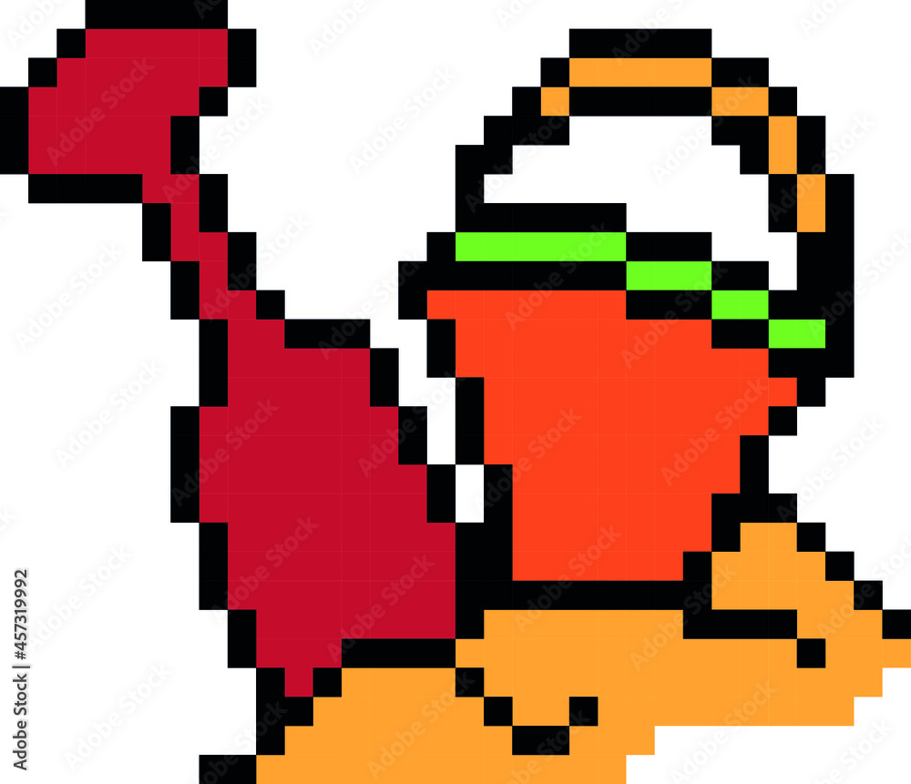 Beach Pixel Art isolated on white Background. bit icon. Vector ...