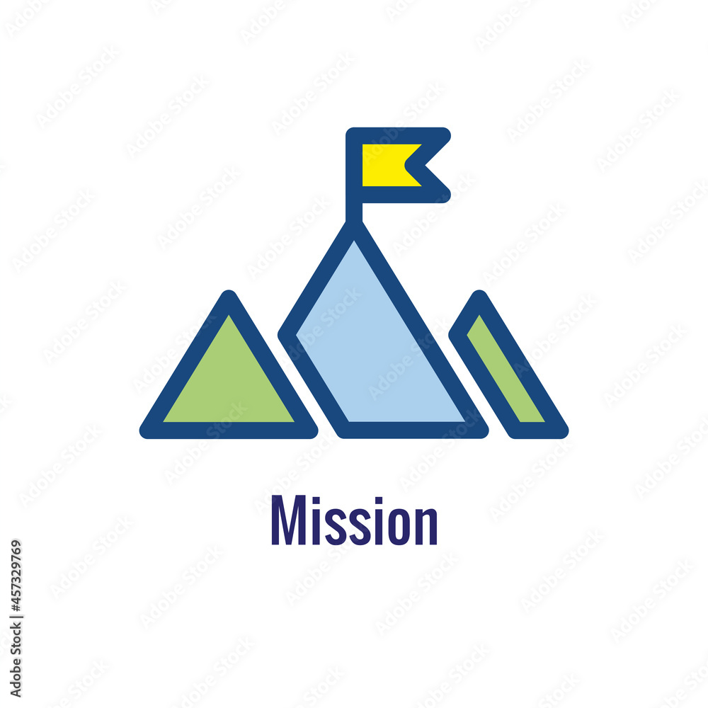 Mission icon to use with Core Values with Mission Statements Stock ...