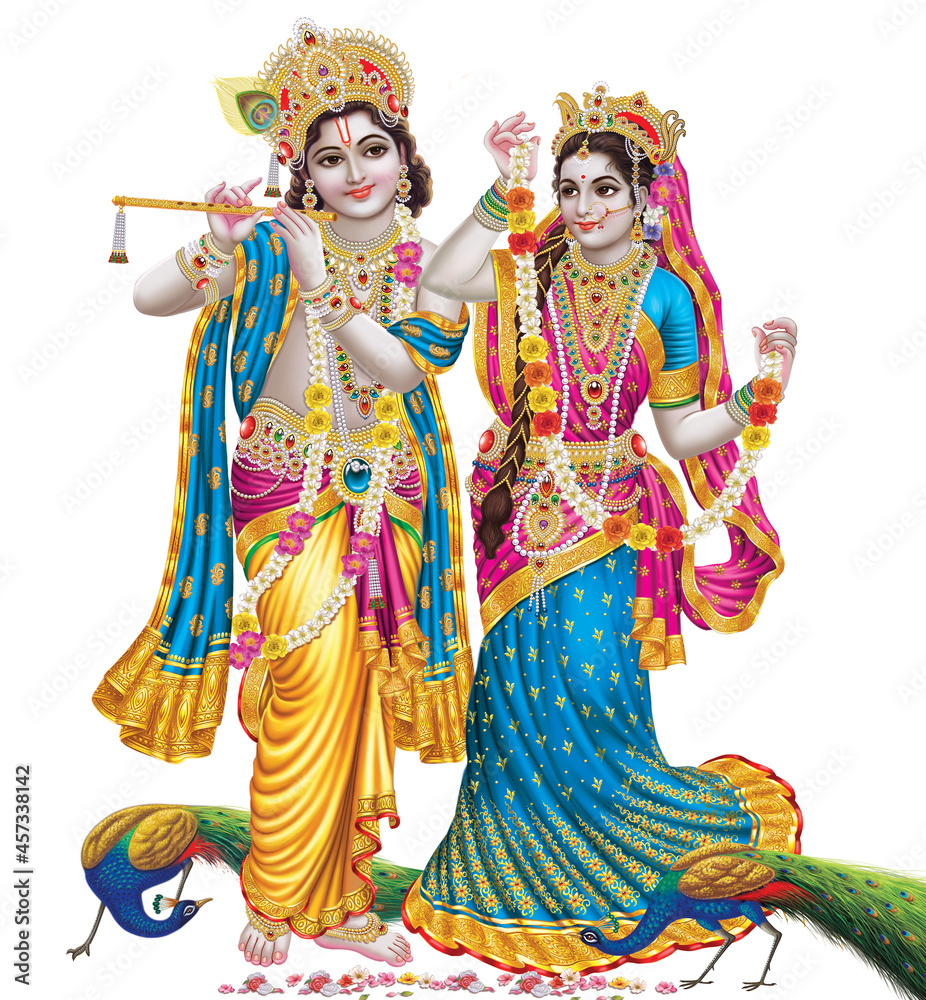 Indian God Radhakrishna, Lord Krishna, Indian Mythological Images Stock ...