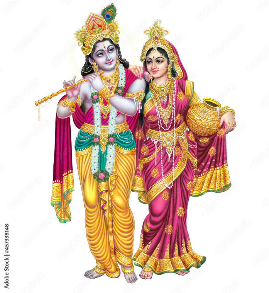 Indian God Radhakrishna, Lord Krishna, Indian Mythological Images Stock ...