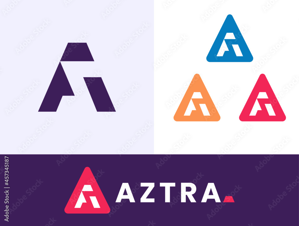 Letter AZ Logo Identity. Initial A and Z Aztra Logo Symbol Monogram ...