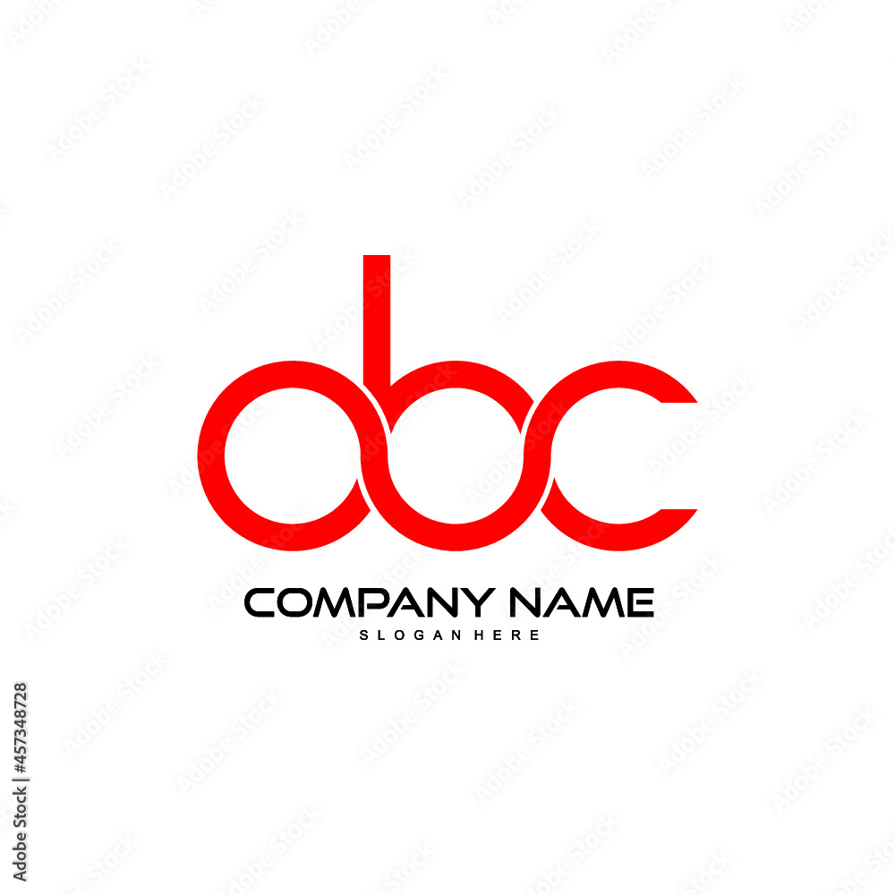 letter ABC, OBC logo design vector Stock Vector | Adobe Stock