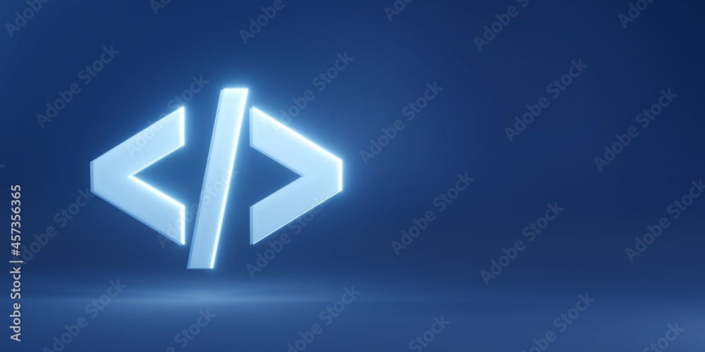 Programming symbol with copy space Stock Illustration | Adobe Stock