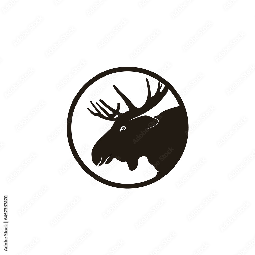 Moose Antlers Silhouette
