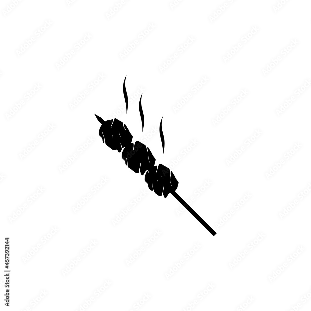satay icon vector, grilled meat illustrations Stock Vector | Adobe Stock