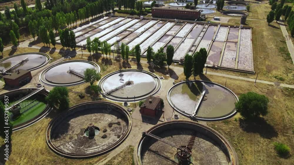 Sewage treatment plant, Grey water recycling and Sewage water basin ...
