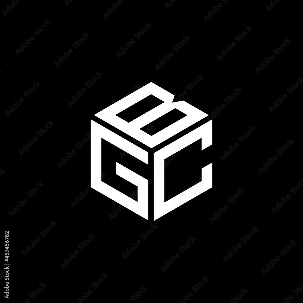 BGC letter logo design on black background.BGC creative initials letter logo concept.BGC letter ...