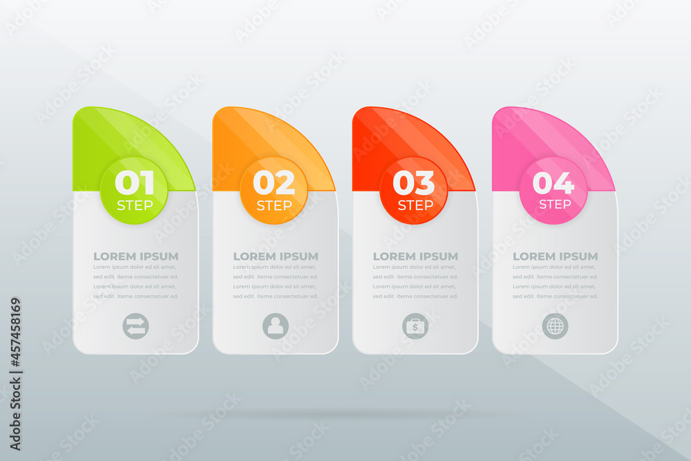 Business data visualization. Process chart. Abstract elements of graph ...