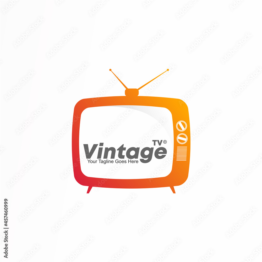 Simple unique classic television icon image graphic icon logo design ...