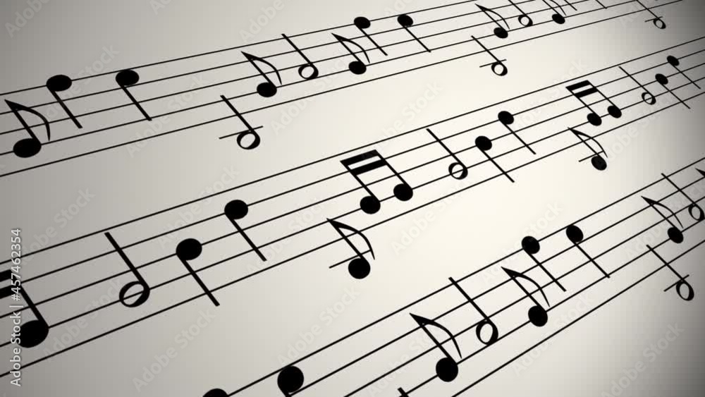 Looping Music Notes Animated Background.Animation with a Camera ...