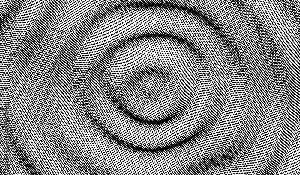 3D wavy background with ripple effect. Vector illustration with ...