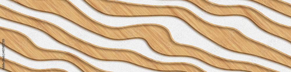 Wood and plaster seamless texture with waves pattern, mosaic texture ...