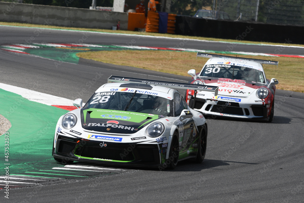 Mugello Circuit, Italy - 2 July 2021 Porsche 911 in action at Mugello ...